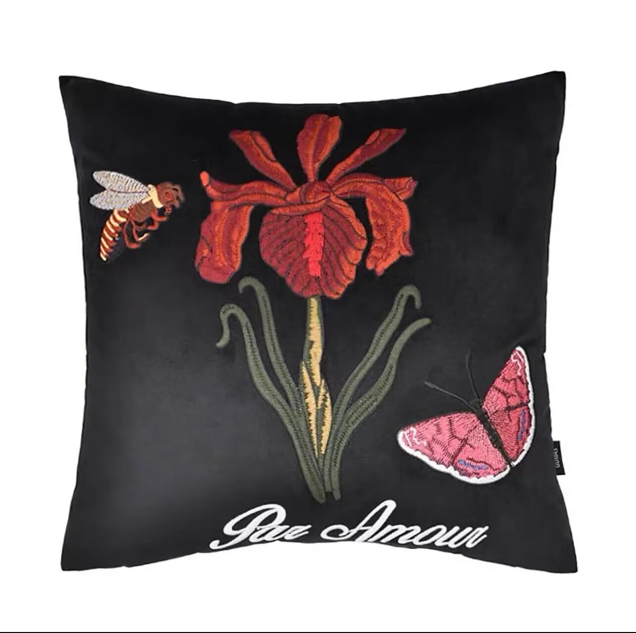 Luxury Designer Embroidery Signage Pillowcase Cushion Cover, 45x45cm ...