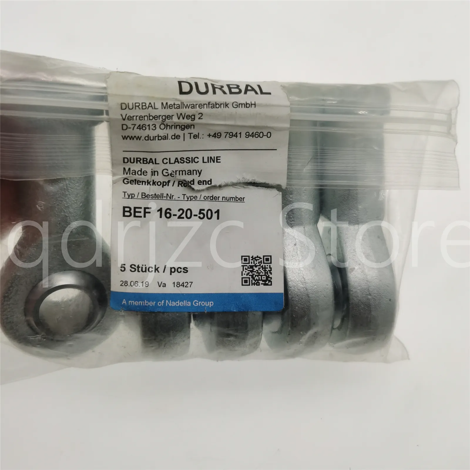 DURBAL BEF16-20-501 Rod End Bearing - Left Hand Thread, Precision Joint ...