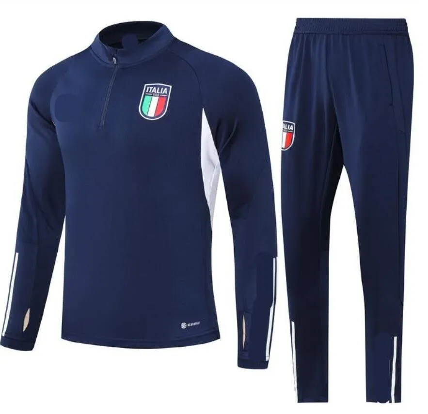 Italia Training Jacket: Long Half Zip, Soccer Tracksuit Set For Men ...