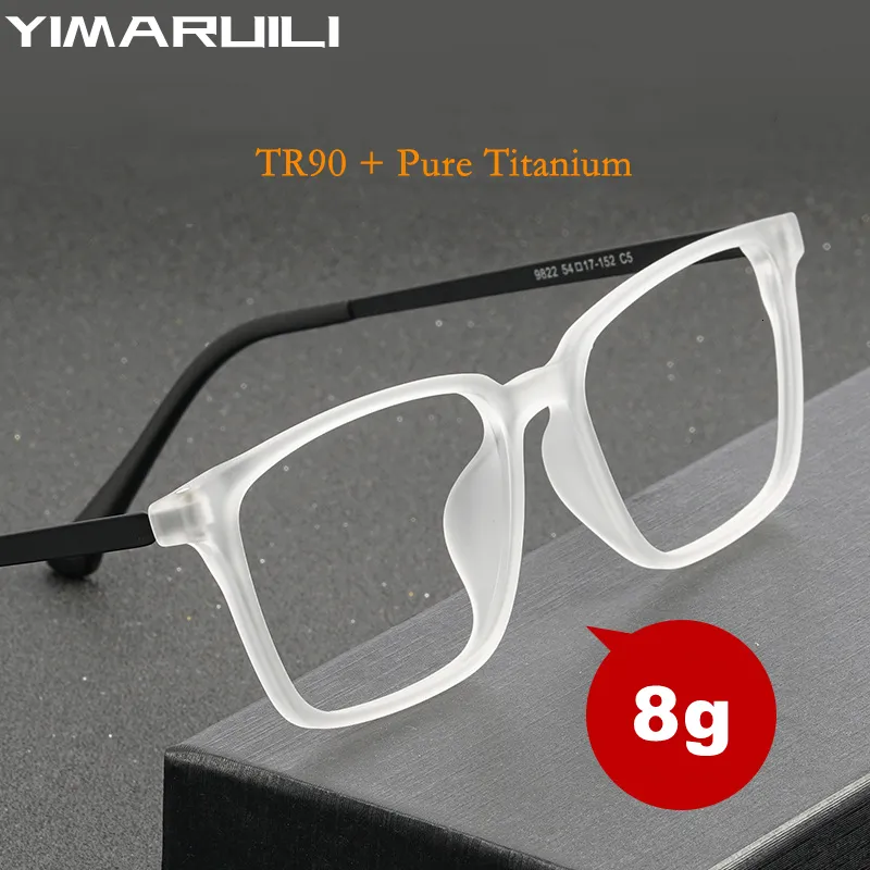 DHgate.com:2024YIMARUILI TR90 Square Eyeglasses Frames for Women Men ...