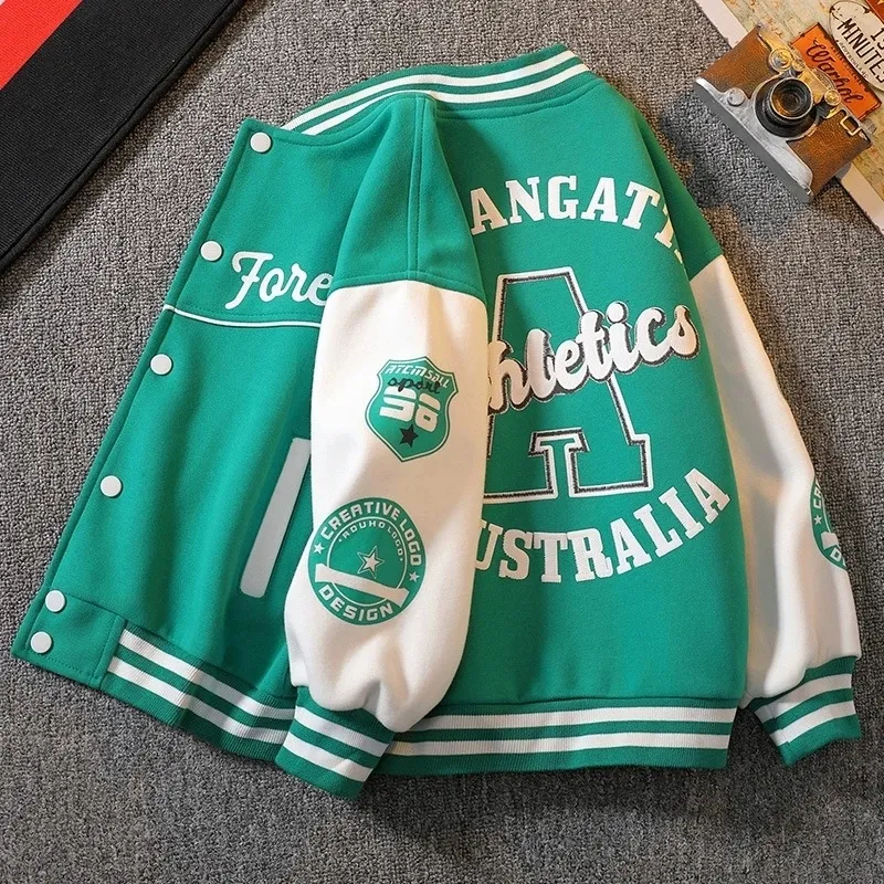 DHgate.com:Spring Fall Green Baseball Jackets for Kids, Fashion Clothes ...