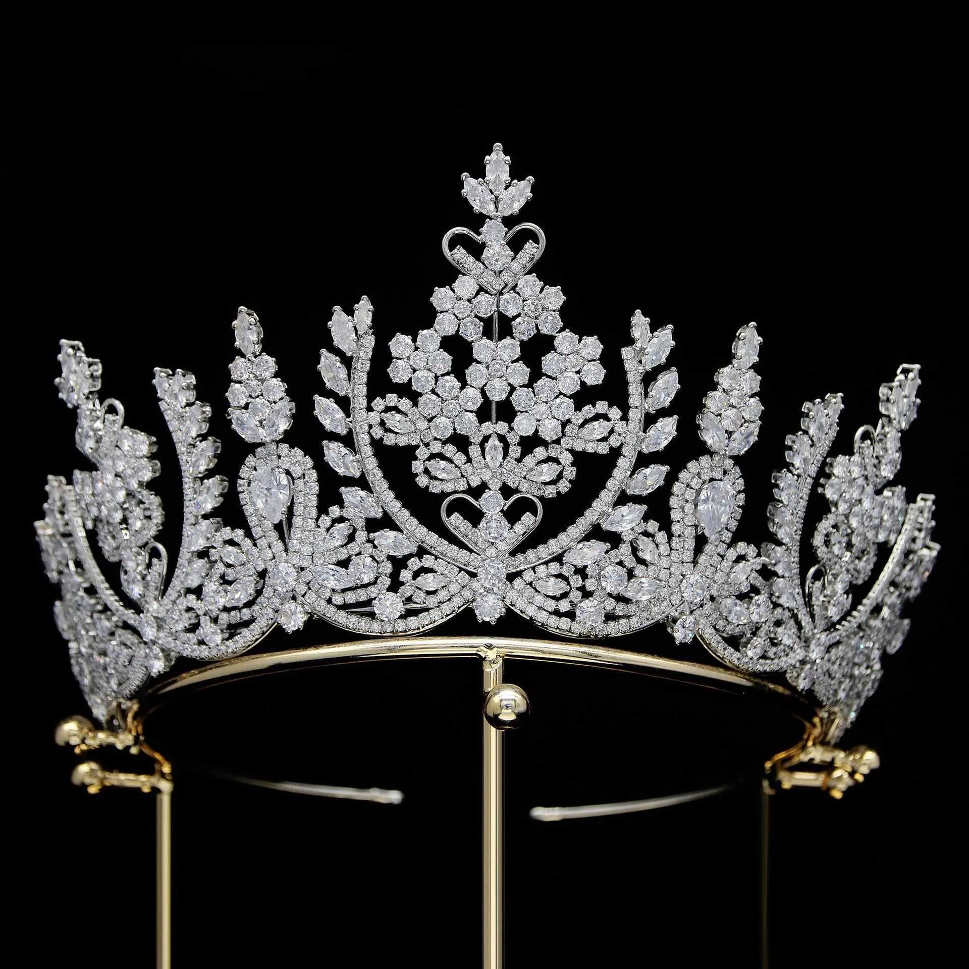 Sparkling Zircon Bridal Tiara - Luxury Rhinestone Wedding Crown ...