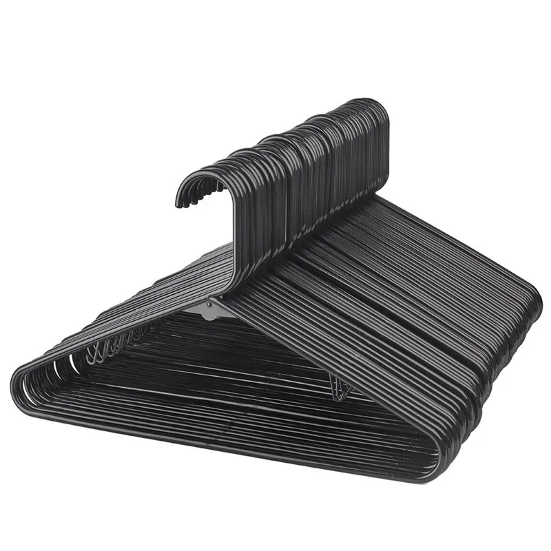 1020-Piece Clothes Hanger Set - Black & White PP Plastic Non-Slip ...