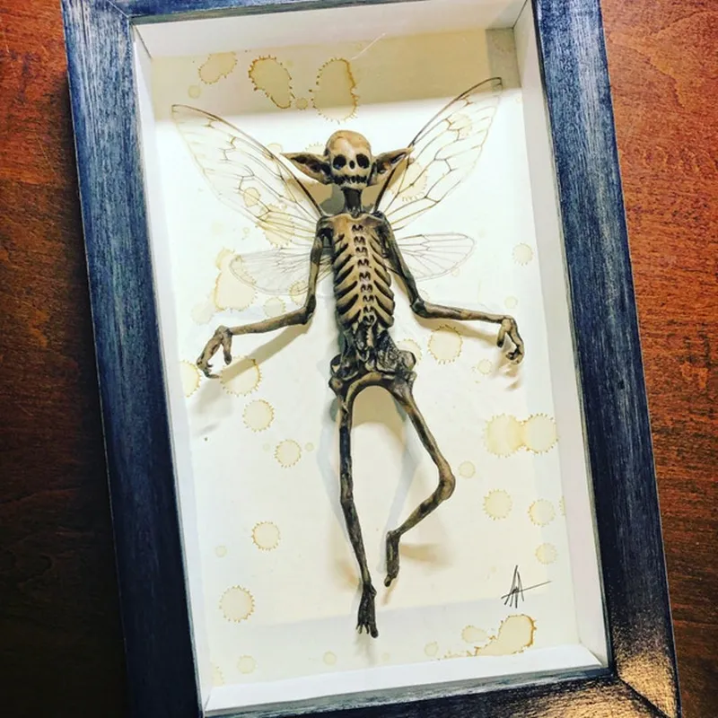 Decorative Objects Gothic Fairy Figurines Mummified Fairy Skeleton ...