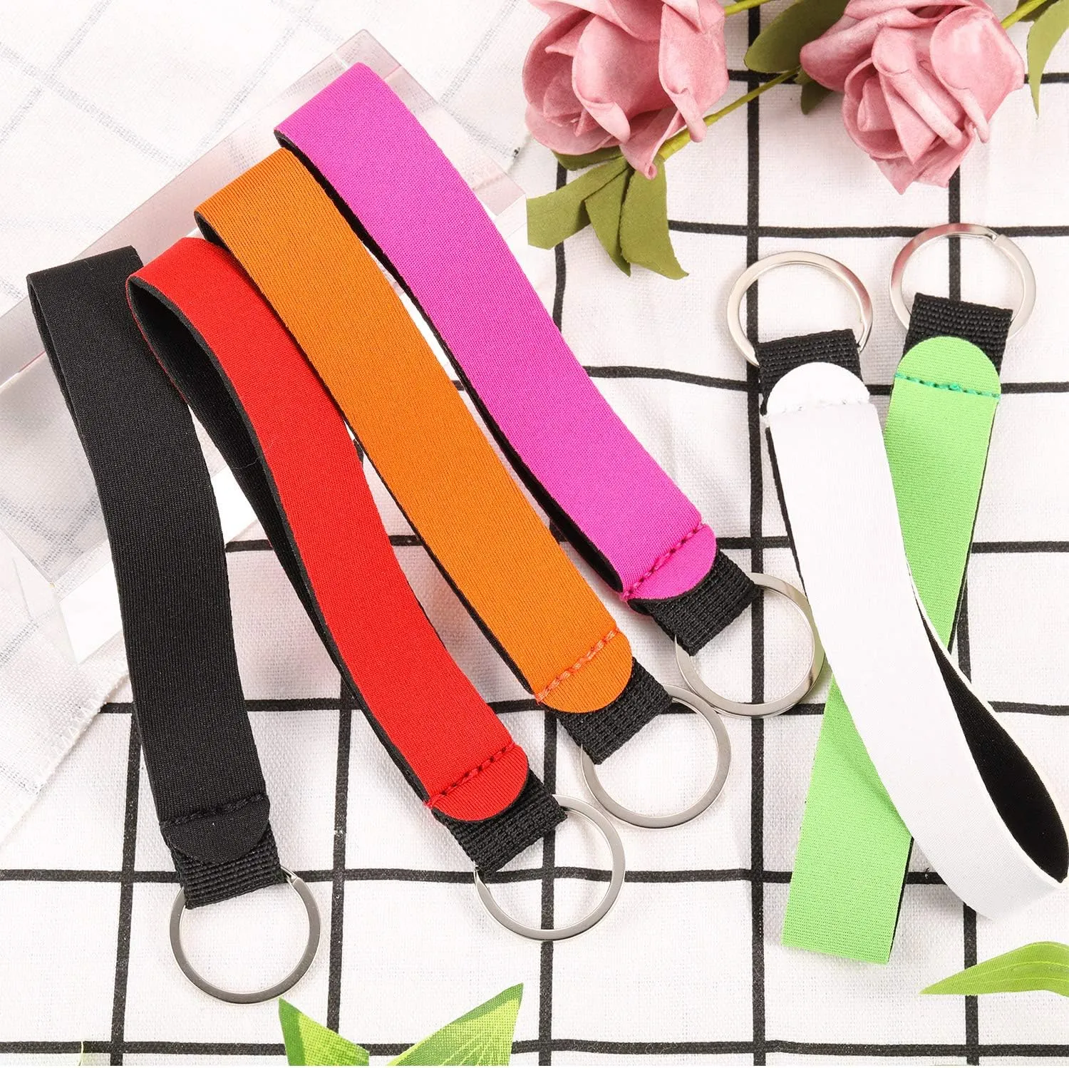Neoprene Wristlet Keychain Lanyard Hand Wrist Lanyard Keychain Wrist ...