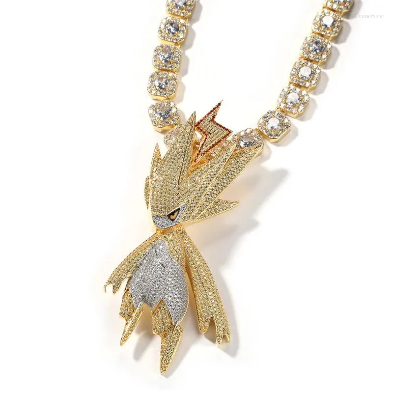 Iced Out Cartoon Pendants Necklace: Bling Hip Hop Jewelry for Men ...