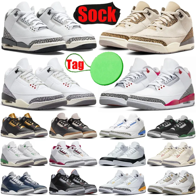 Jumpman 3 3s Basketball Shoes For Mens Womens Hide N Sneak Wizards ...