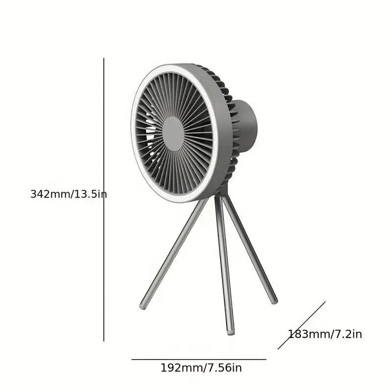 DHgate.com:4K Mini Portable Bladeless LED Desk Fan, Rechargeable ...