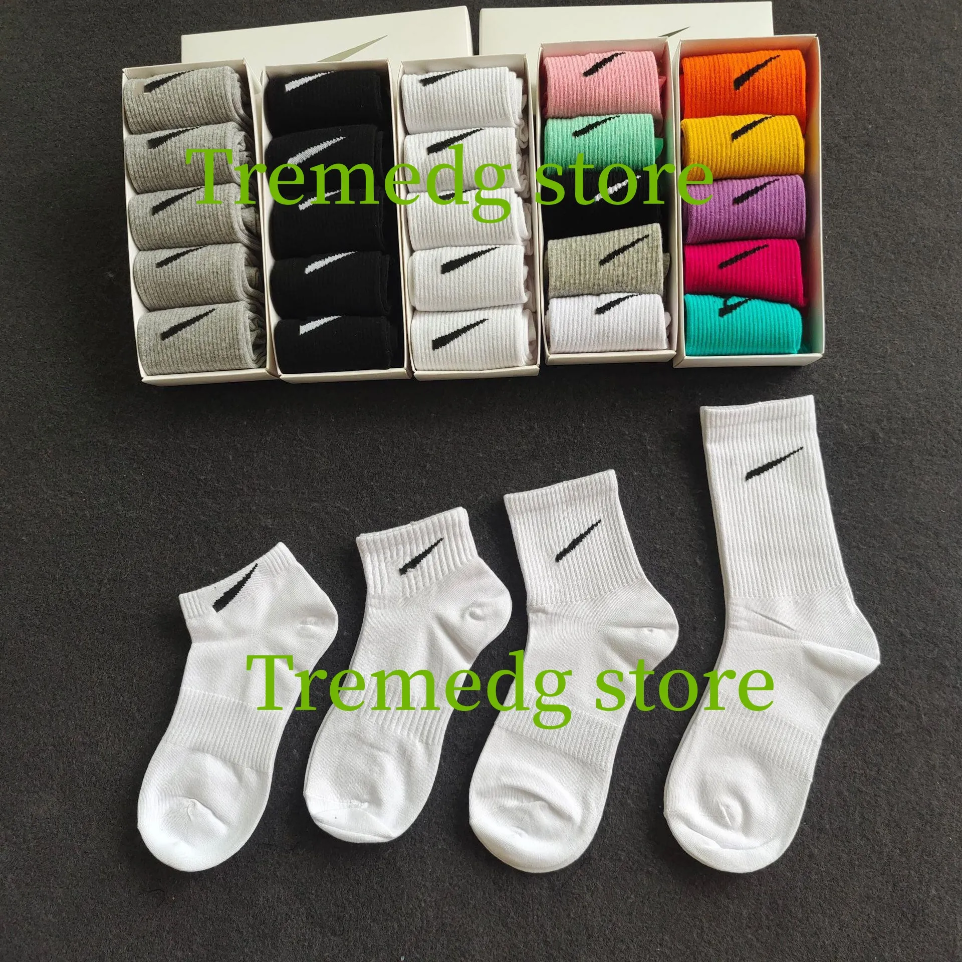 Fashion Casual Socks Box Set For Men And Women In Various Colors And ...