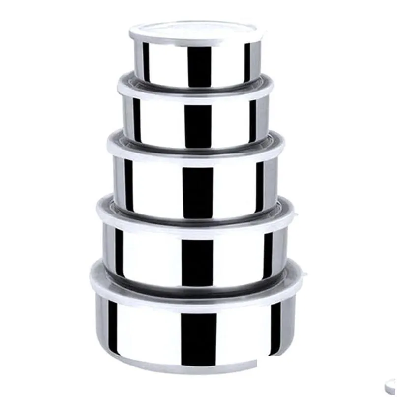 DHgate.com:5Pcs Stainless Steel Storage Containers - Eco-friendly Food ...