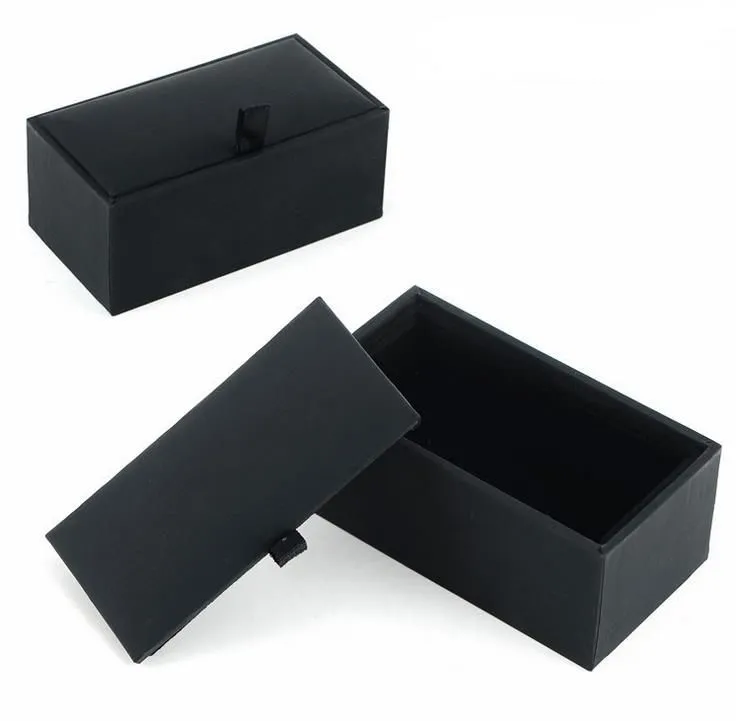 Black Cufflink Gift Boxes - Elegant Jewelry Packaging, Bulk Cuff Link ...