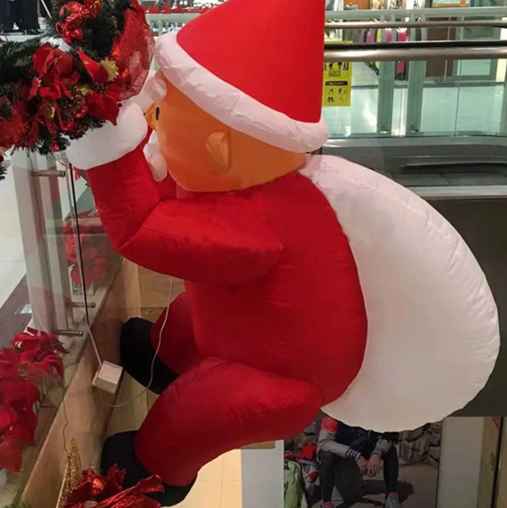 DHgate.com:16.4ft Inflatable Climbing Santa Claus Christmas Decoration ...