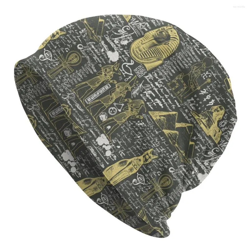 Retro Ancient Egypt Hieroglyphs Beret Stradivarius Beanie Unisex ...