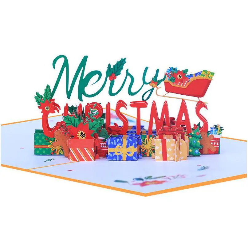 DHgate.com:3D Pop-Up Christmas Cards, Handmade Merry Xmas Greeting ...
