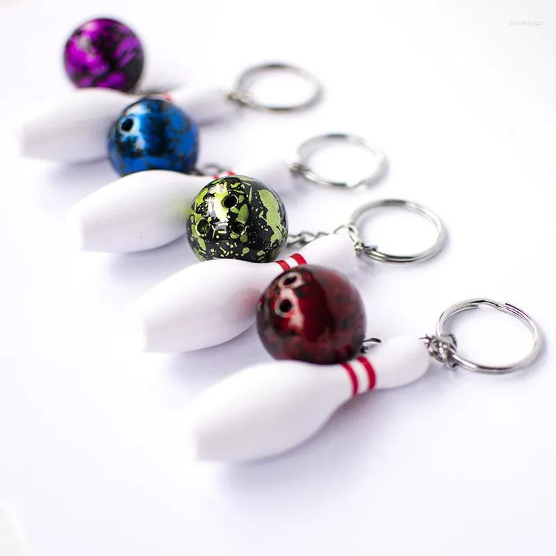 Bowling Keychains Bulk - Metal Sports Keyring, Car Key Chain Rings ...
