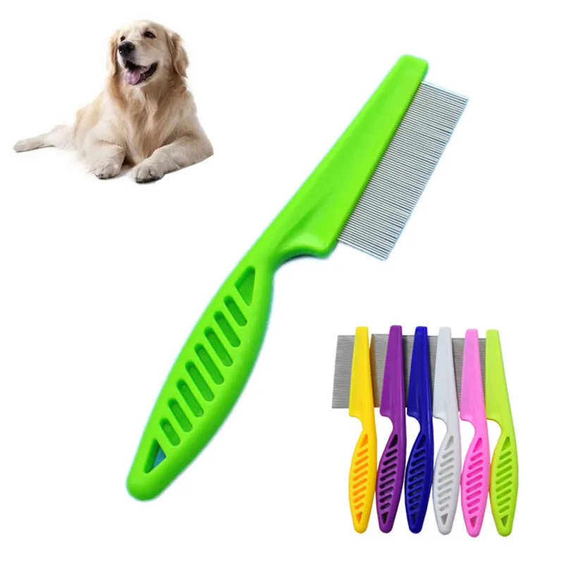 Flea Comb for Cats & Dogs - Fine Tooth Stainless Steel Pet Grooming ...