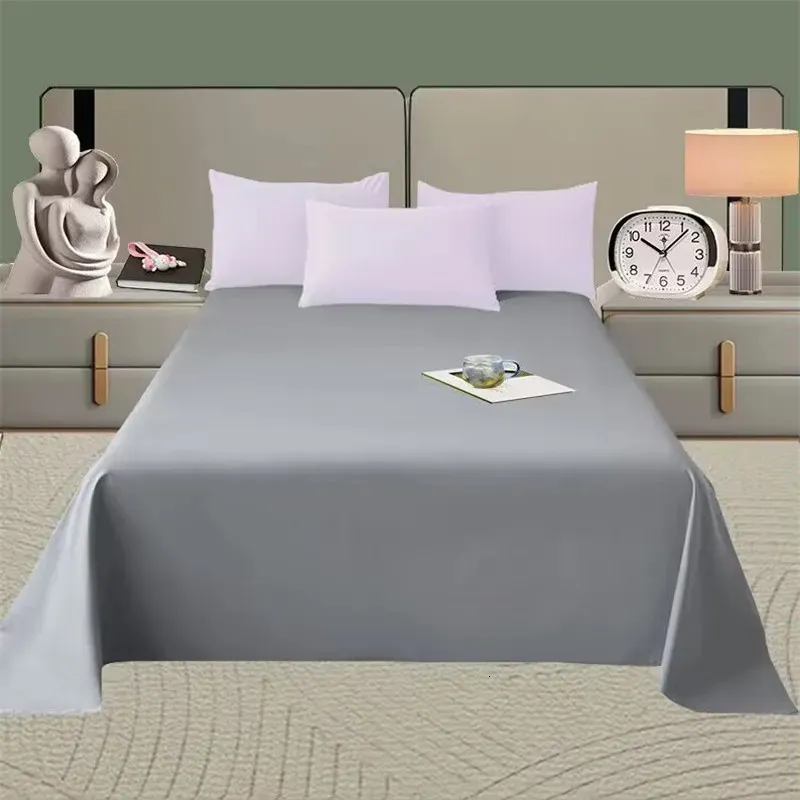 Oversized Solid Color Bedspread - Lightweight Polyester Flat Sheet for ...