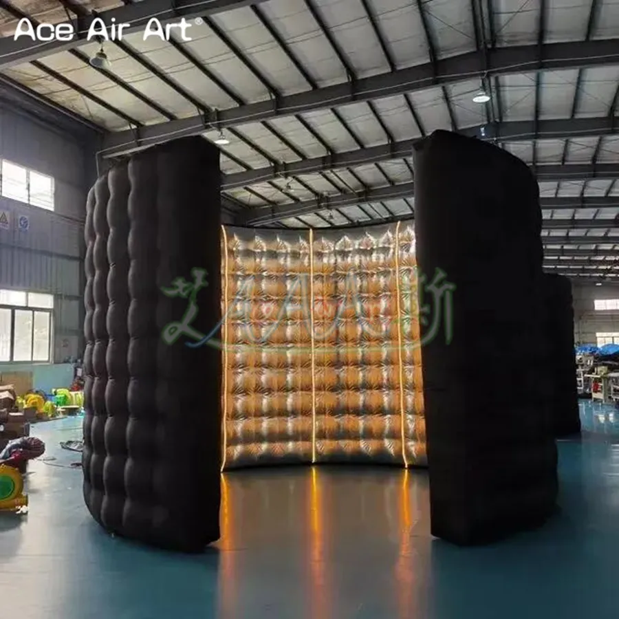 360 Photo Booth Inflatable Enclosure With LED Light Tubes 10ft X 8ft ...