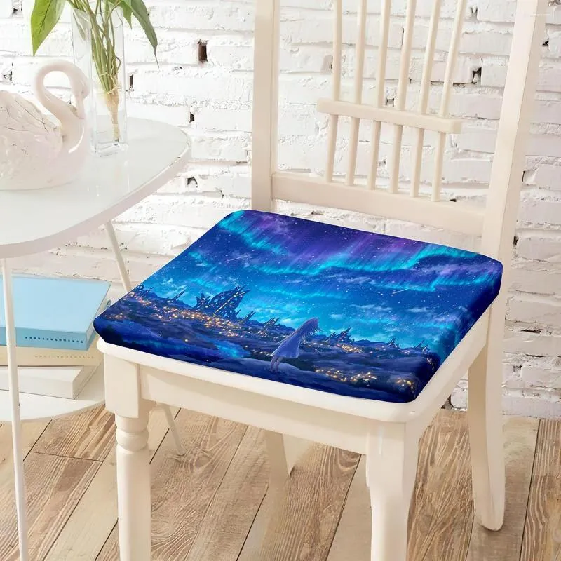 Anime Northern Lights Pillow Cover - Sky Girl Print Accent Pillow ...