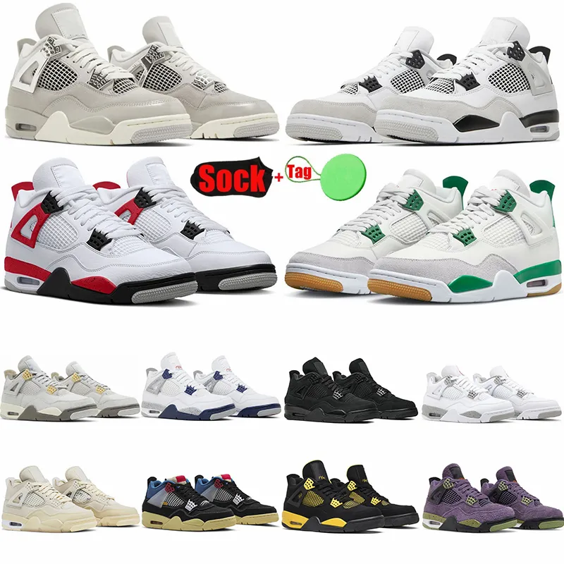 Nike Air Jordan 4 Retro Military Black Cat X 4e Basketball Shoes For ...