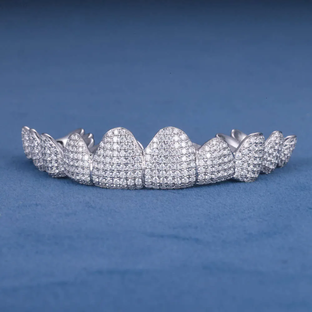 DHgate.com:S925 Silver 10k 14k 18k Solid Filled Gold Grillz Teeth Iced ...
