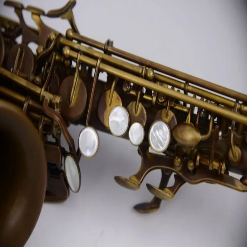 Custom Antique Copper Soprano Saxophone - Curved B Flat, Engraved ...