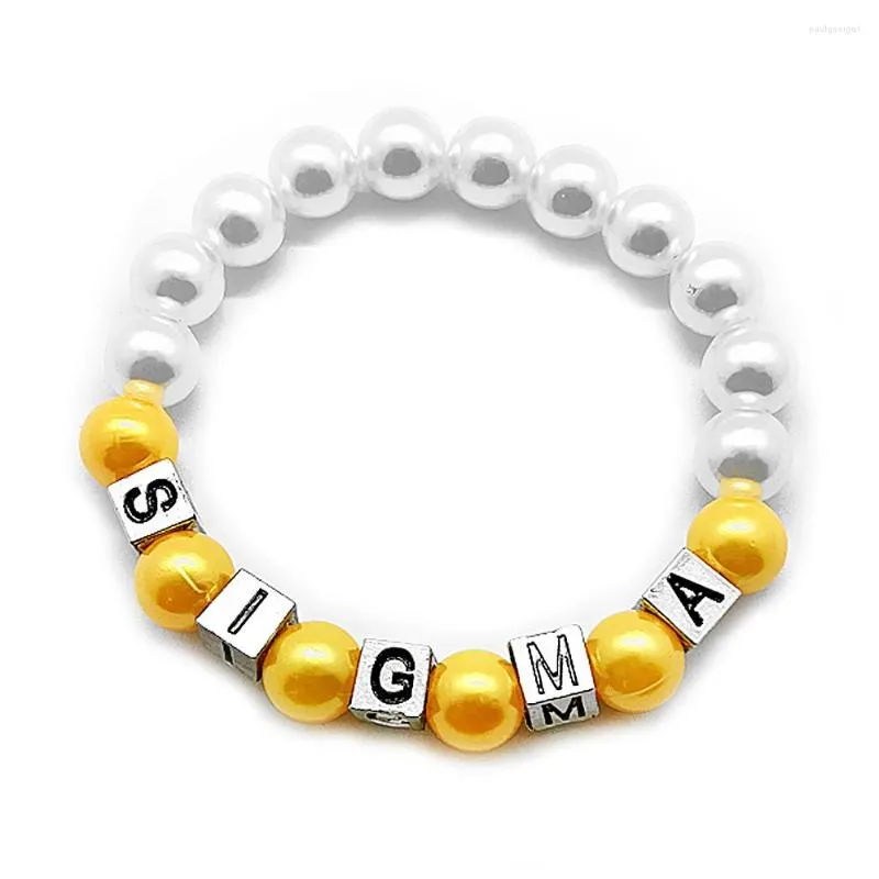 Strand Arrival SIGMA GAMMA RHO Metallic Letter Bead Sorority Pearl ...