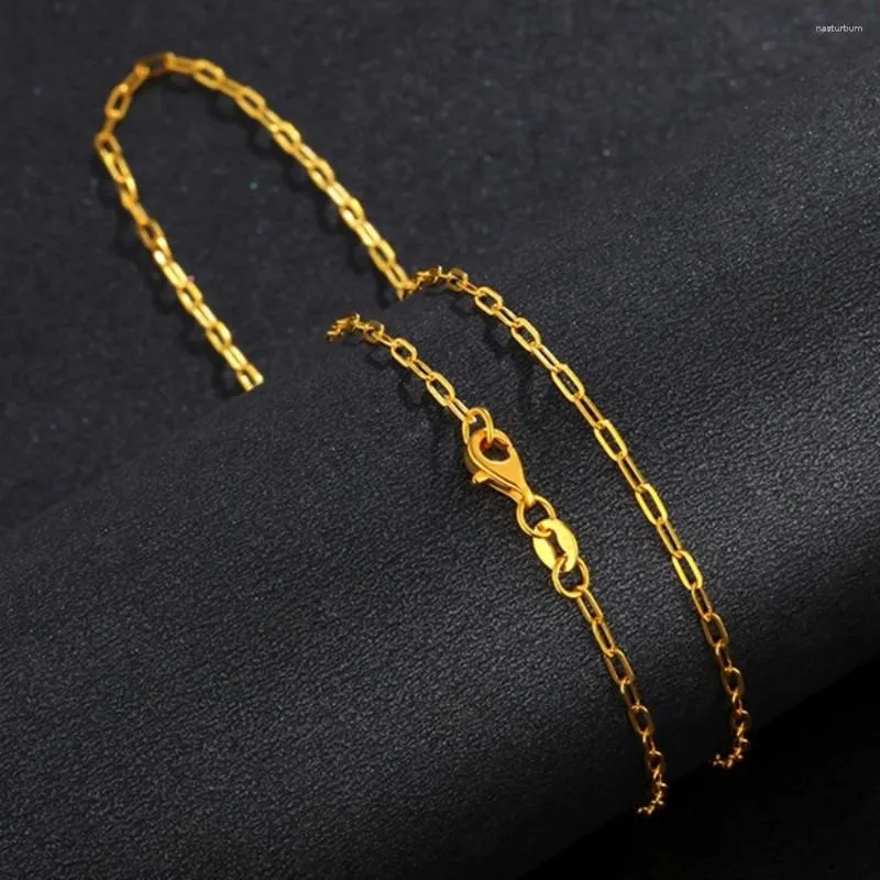 Real Pure 999 24K Yellow Gold Chain Necklace With O Instagram Link To ...
