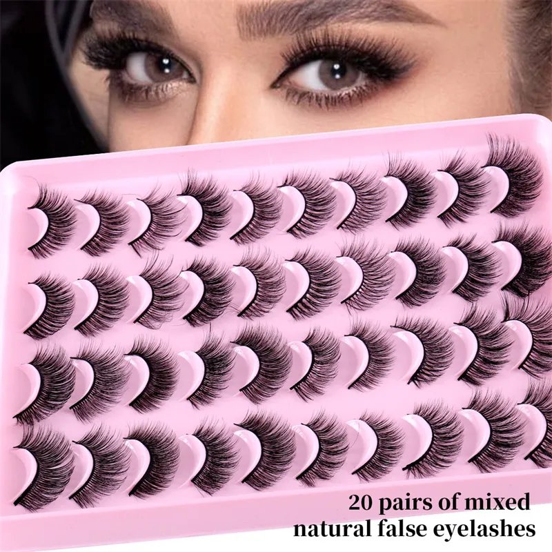 Wholesale Handmade Cat Eye And Fox Eye Pink Fake Eyelashes Of Tapered ...