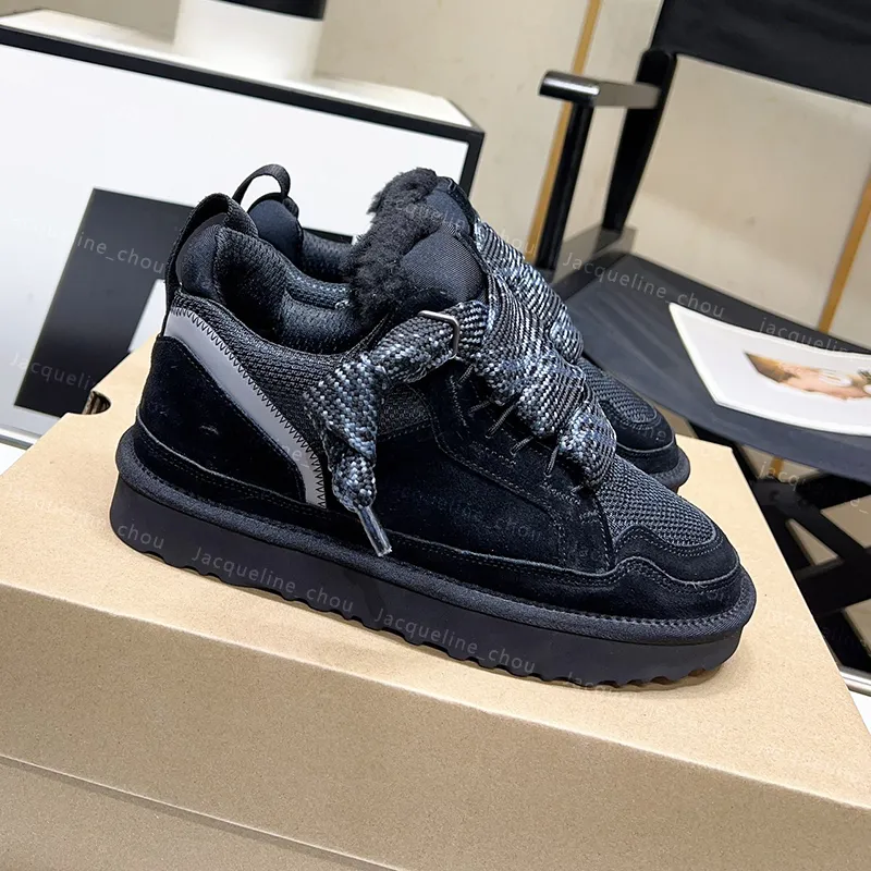 Comfortable Womens Low Mel Fur Animal Snow Boots With Platform, Suede ...