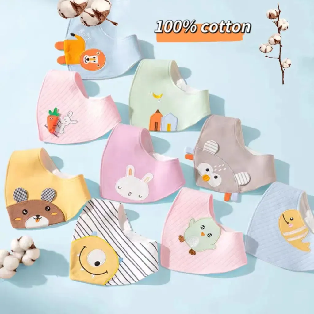 DHgate.com:3PCS Baby Cotton Bibs Burp Cloths & Triangle Scarf, Soft ...