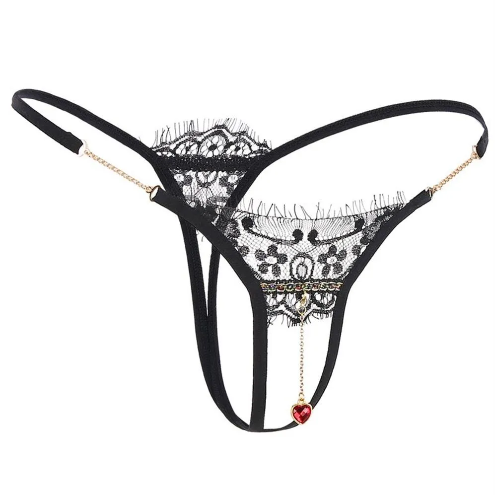 Women Sexy Lingerie Erotic Open Crotch Panties Porn Lace Embroidery
