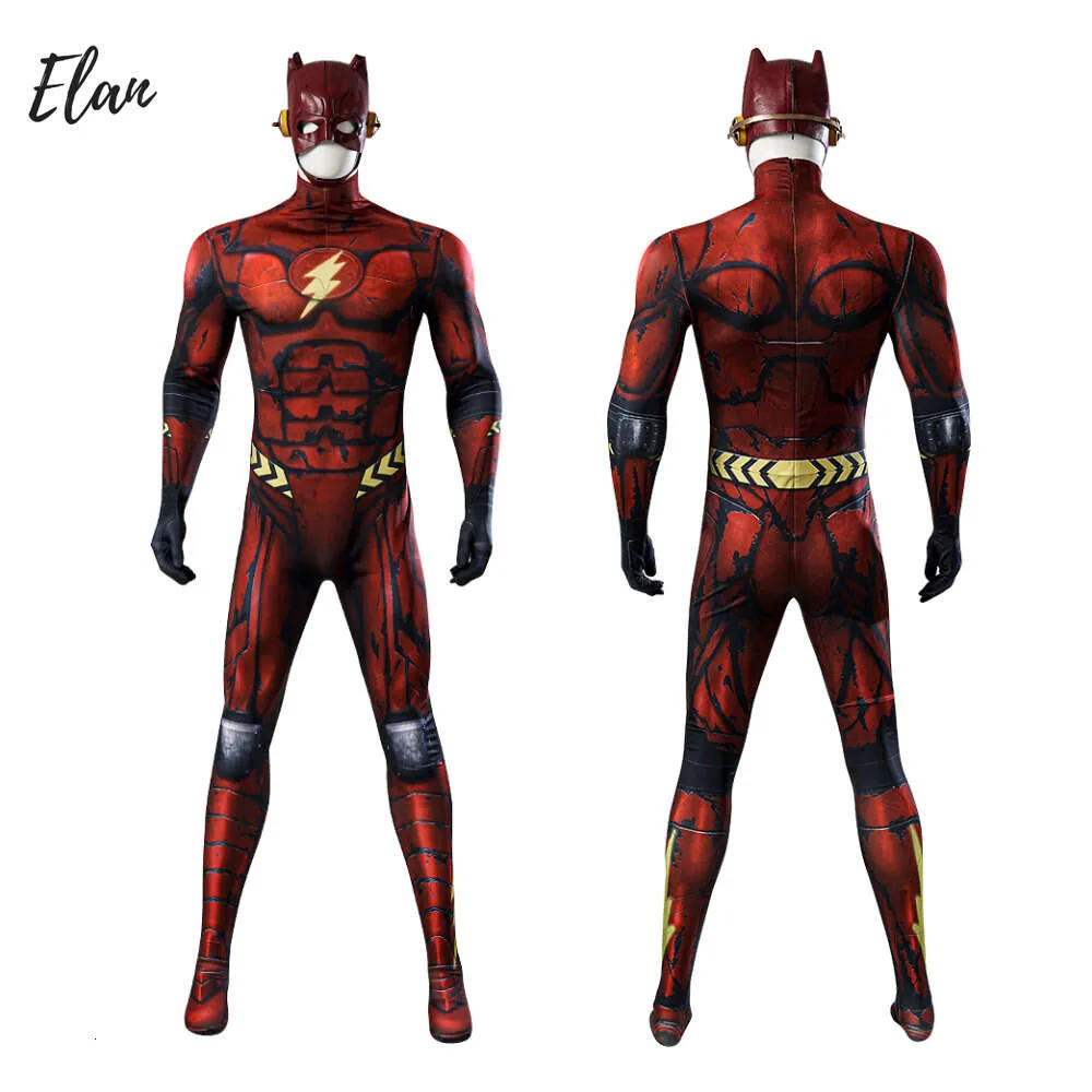DHgate.com:Adult Mens Red Barry Allen Cosplay Costume Zentai Suit Red ...