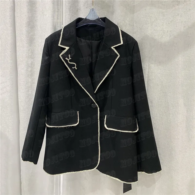 DHgate.com:Womens Luxury Rhinestone Letter Brooch Blazer Jacket ...