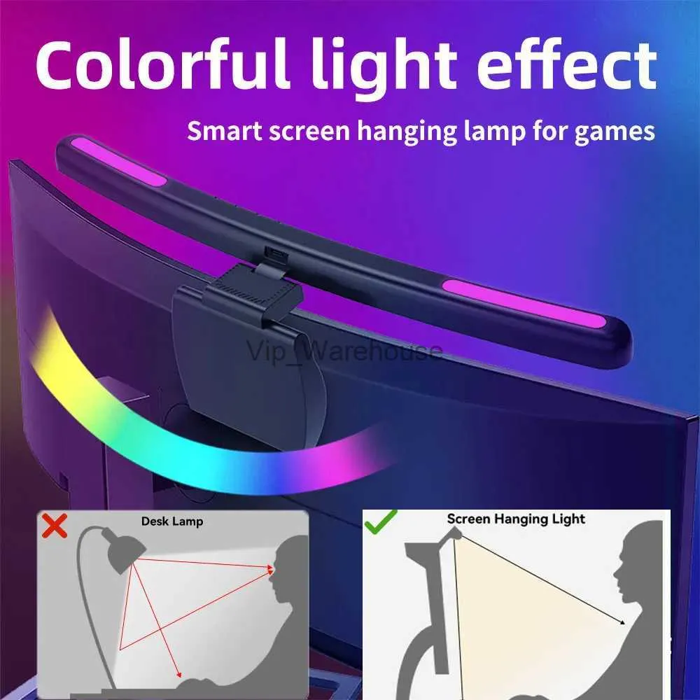 DHgate.com:Curved Monitor Desk Lamp, Screen Hanging Light Bar with USB ...