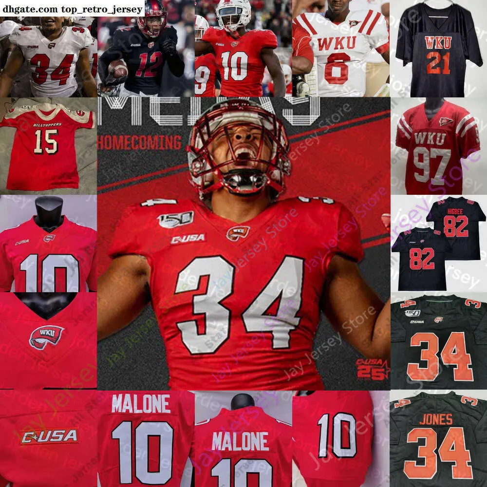 WKU Football NCAA College Jersey Austin Reed, Malachi Corley, JaQues ...