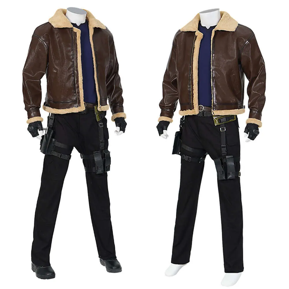 New Arrival Re Leon Scott Kennedy Cosplay Costume With Customizable ...