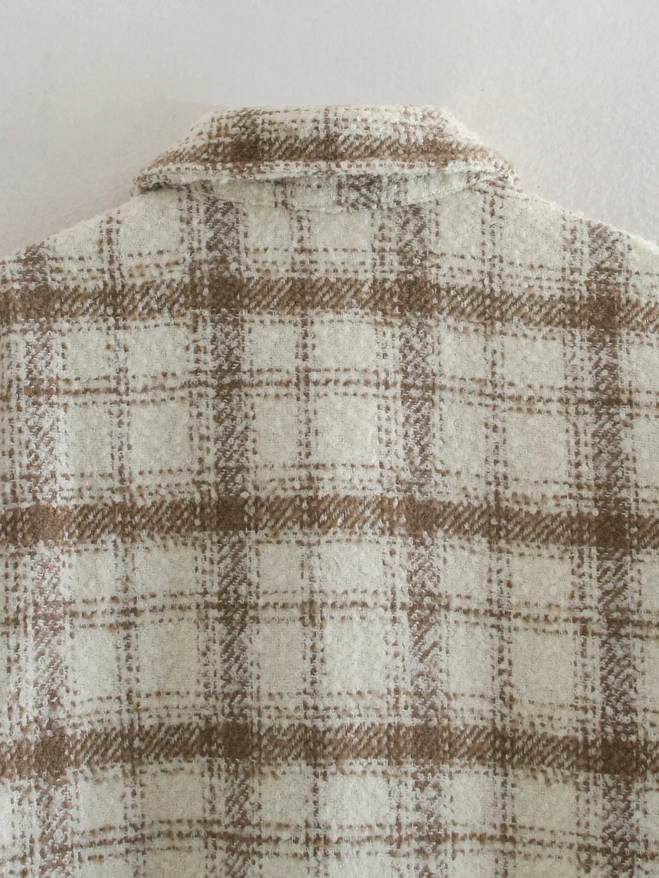 Women's Oversized Tweed Plaid Jacket: Autumn Ladies Soft Coat, Fashion ...
