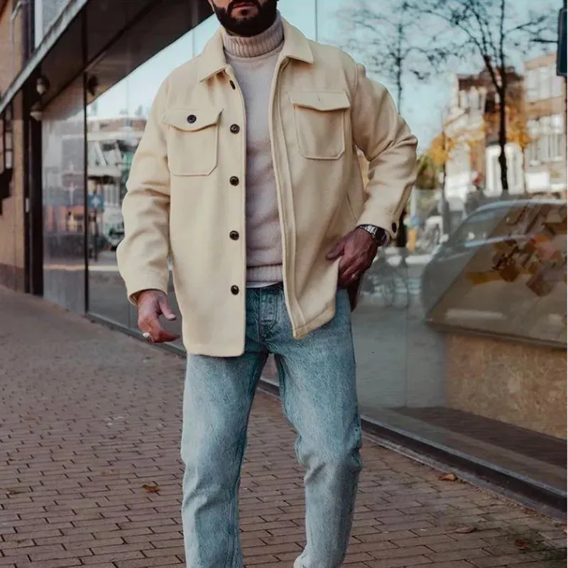 DHgate.com:Mens Autumn Wool Blend Solid Jackets, Long-Sleeve DHgate.com:Mens Autumn Wool Blend Solid Jackets, Long-Sleeve