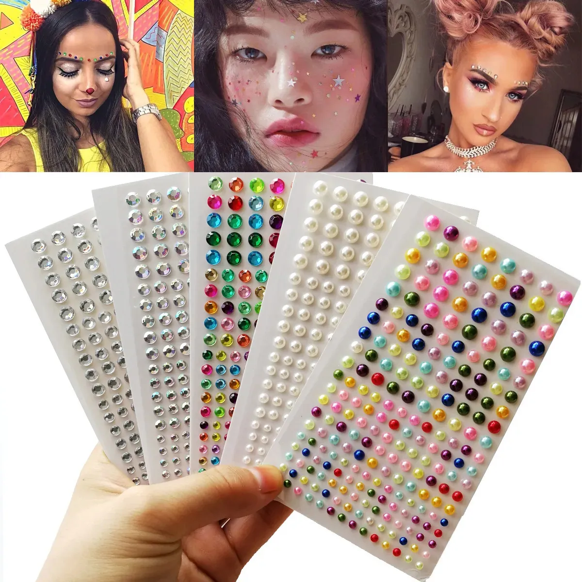 DHgate.com:Glitter Face Rhinestone Stickers, Self Adhesive Body Eye ...