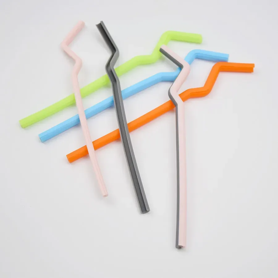 DHgate.com:Silicone Foldable Straws Reusable Drinking Straw Non-Toxic ...