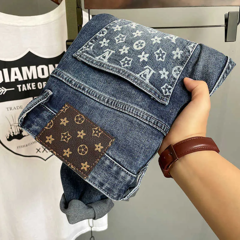 High-End Denim Men's Cropped Jeans: Tapered Slim Fit, Spring Summer ...