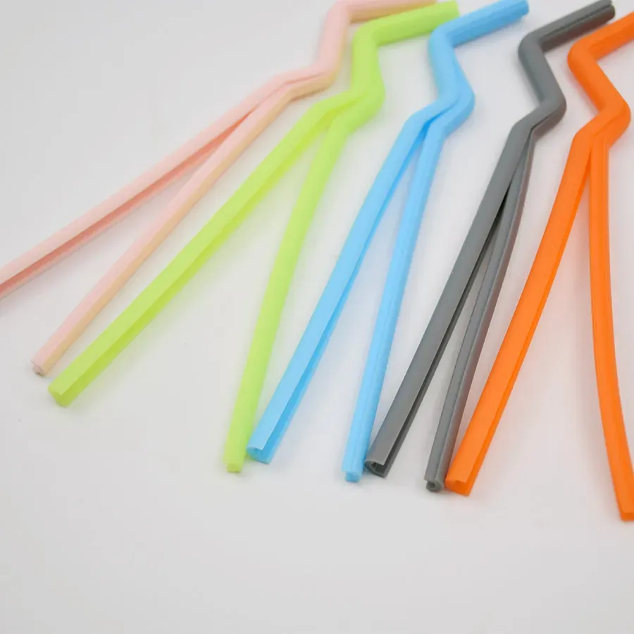 DHgate.com:Silicone Foldable Straws Reusable Drinking Straw Non-Toxic ...