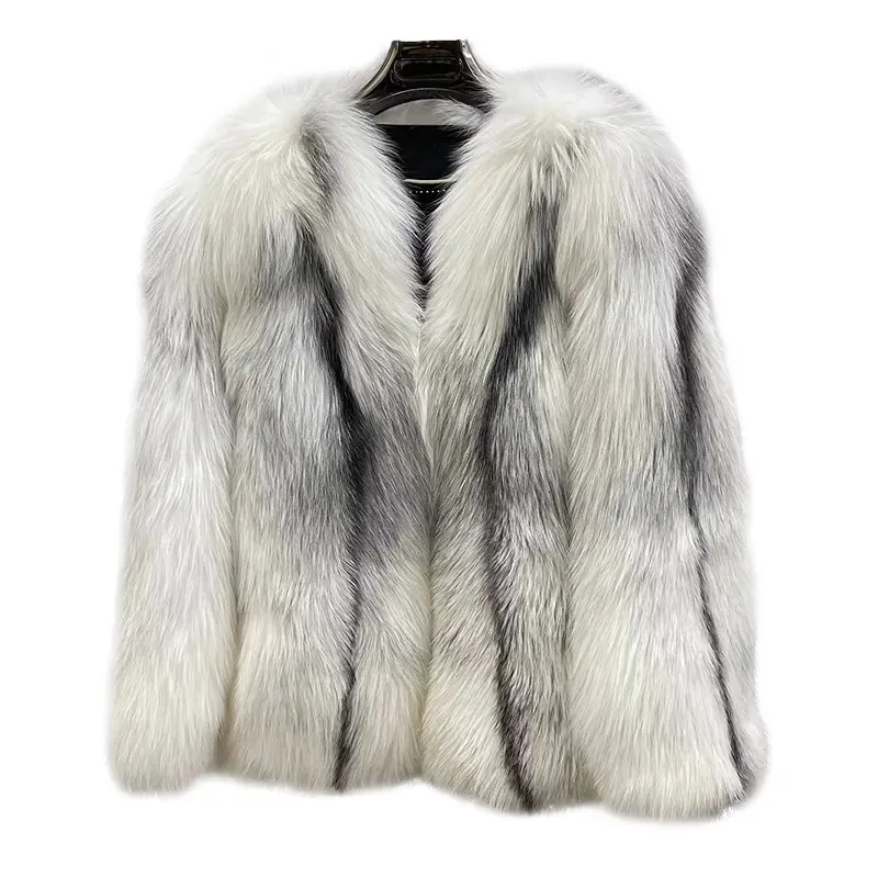 DHgate.com:Womens Winter Faux Fur Coat, Silver Frost Color, Mid-Length ...