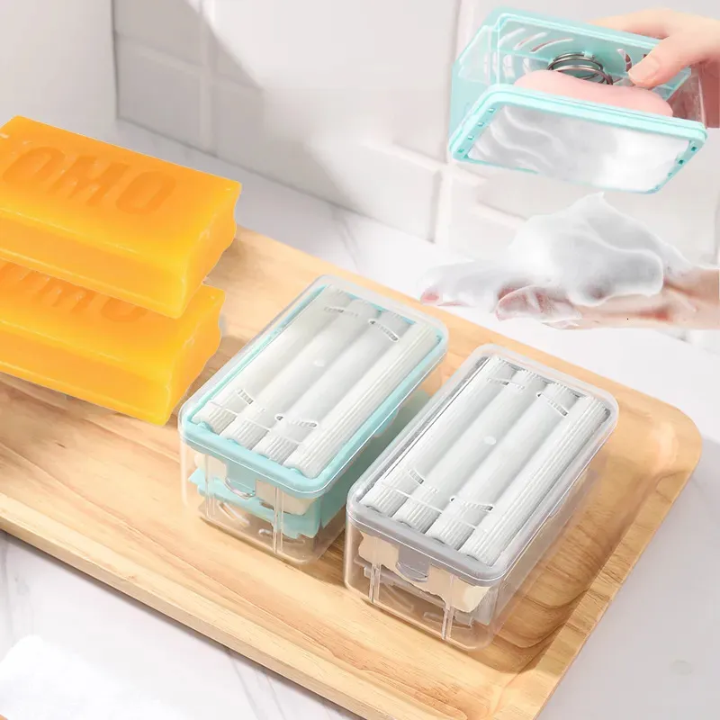 Multifunctional Rubfree Soap Box, Laundry Soap Dish, Bathroom Shower ...