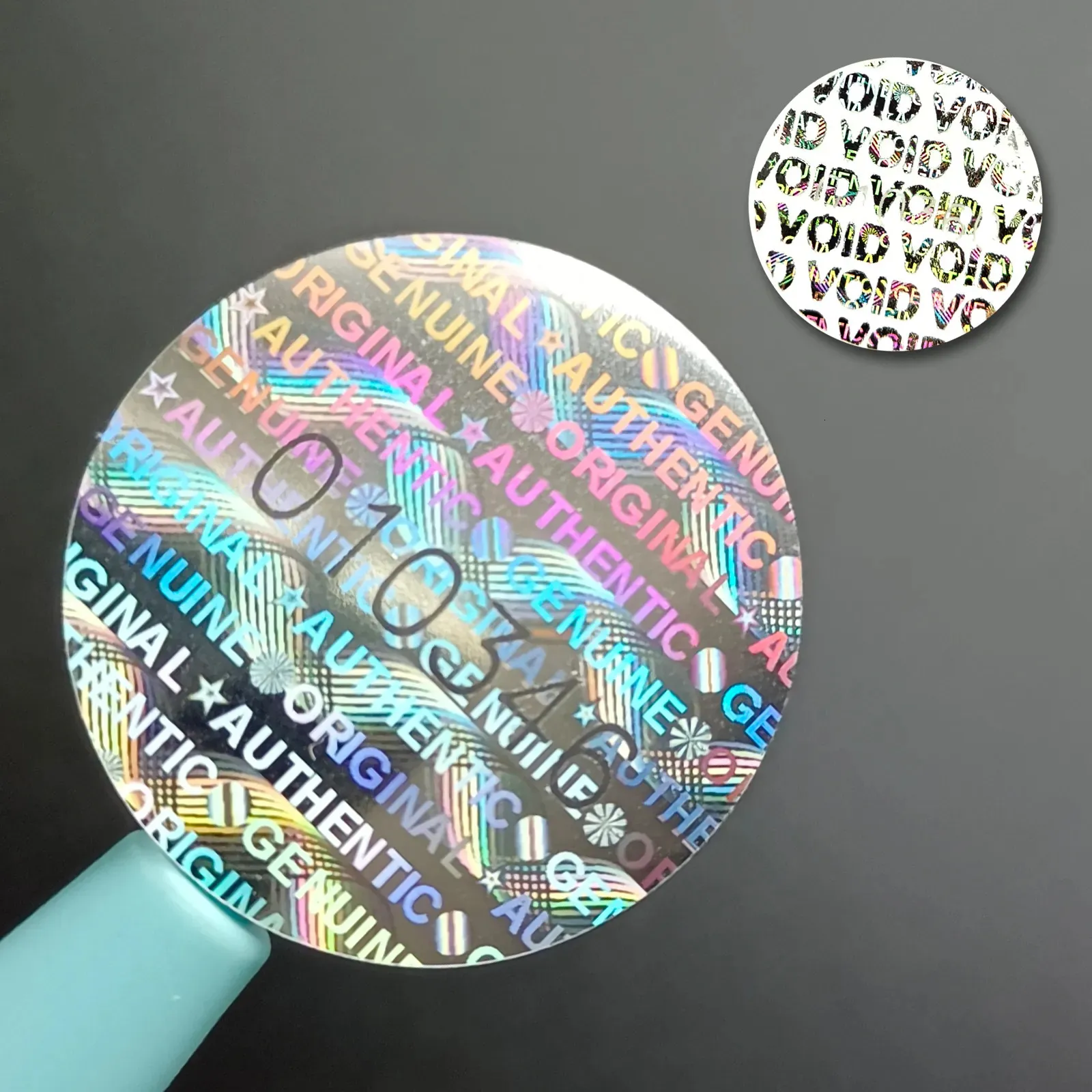 Silver Circular Holographic Sticker Warranty Void Seals Adhesive Labels ...