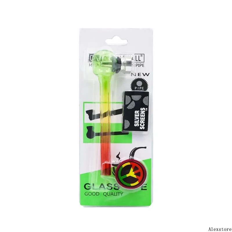 Glass Smoking Pipe Set Kit Suit Hand Spoon Rainbow Tobacco Pyrex Pipes ...