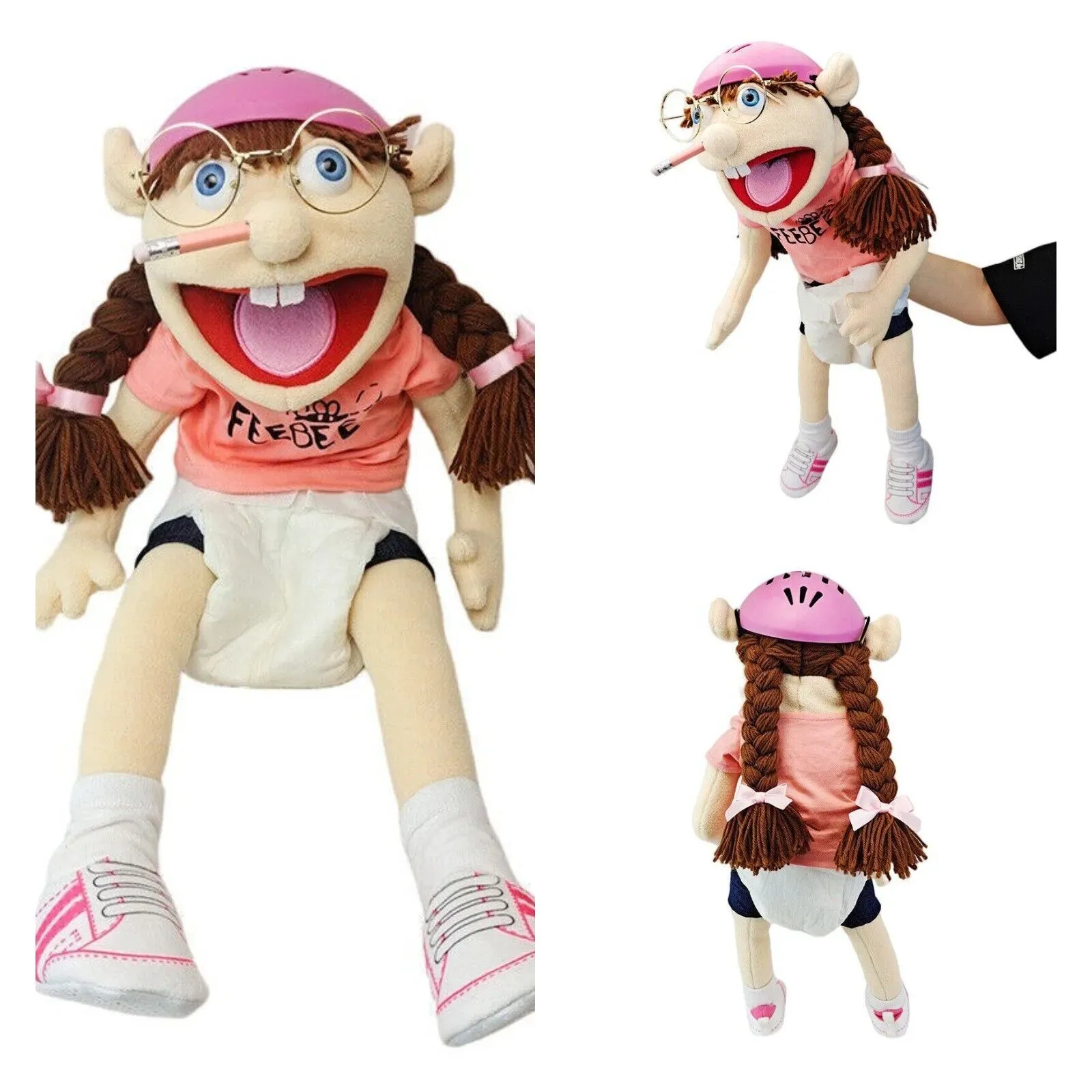 DHgate.com:60cm Giant Feebee Jeffy Plush Hat Game Toy for Kids, Cartoon ...