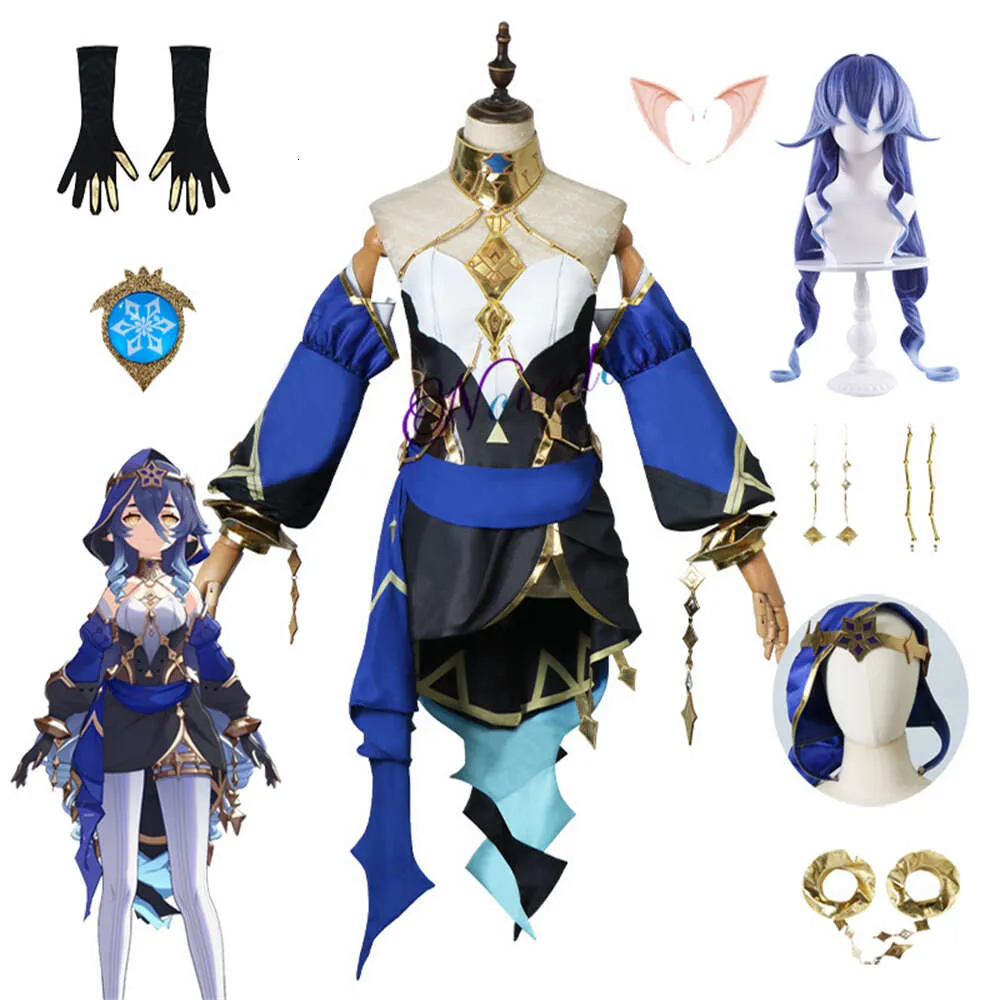 Juego Genshin Impact Layla Sumeru Cryo Cosplay Disfraz Layla Conjunto ...