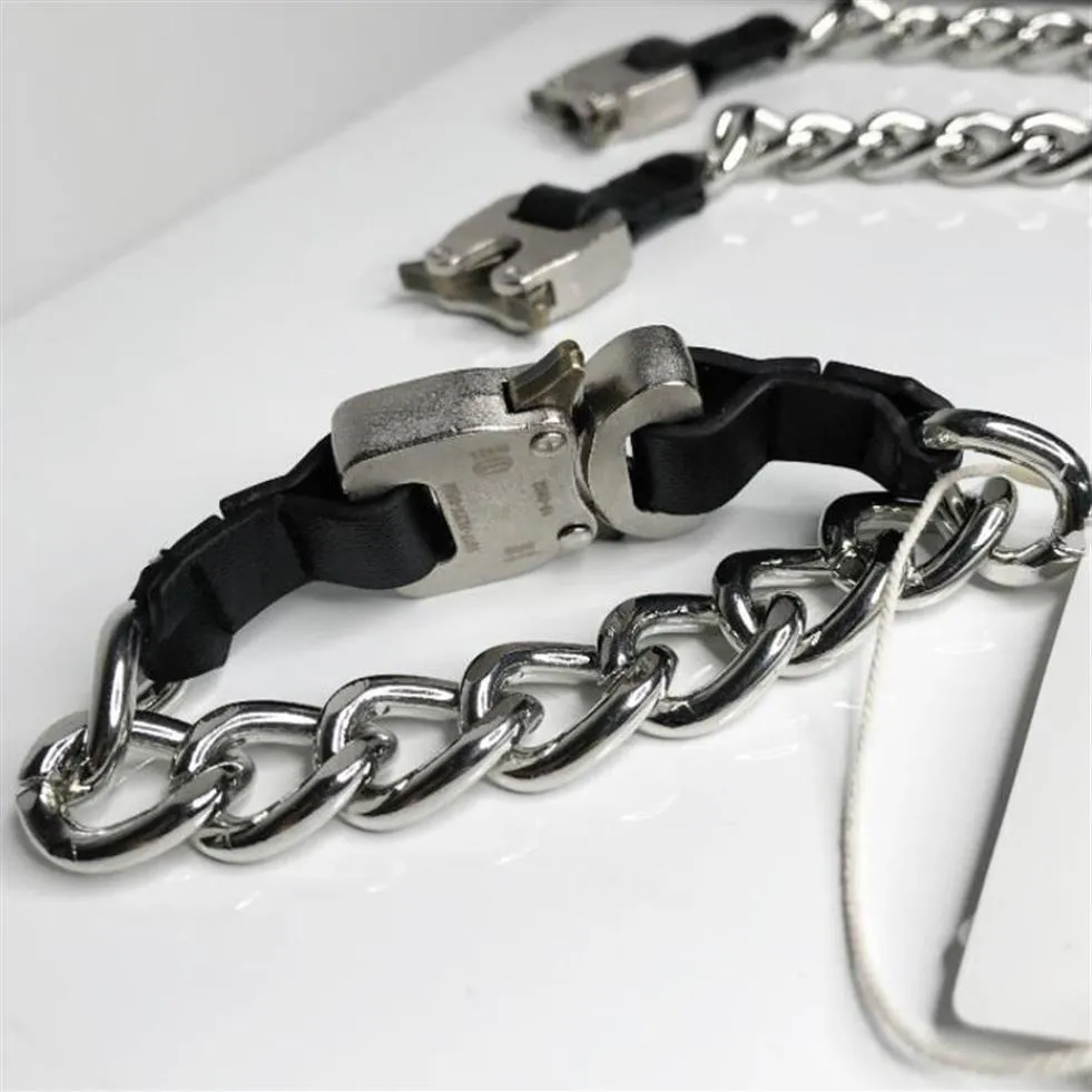 ALYX STUDIO Logo Hip Hop Metal Lettering Chain Bracelet For Men And ...